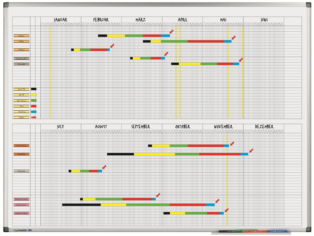 Jaarplanner in halfjaarformaat 90x120 cm? bestel deze hier direct